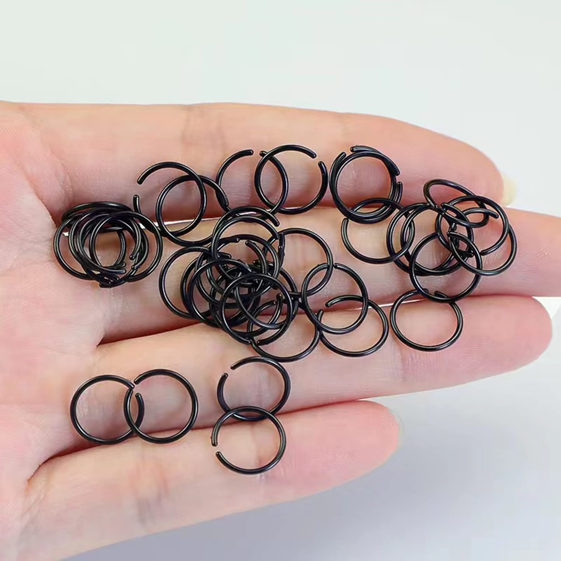 100Pcs Anti-Allergy Plastic Hoop &10Pcs Studs Earring Piercing Posts Ears Hole Retainers Hoop Clear Nose Rings Hoop Retainer for Men Women Sports Work (2-in-1 Color)