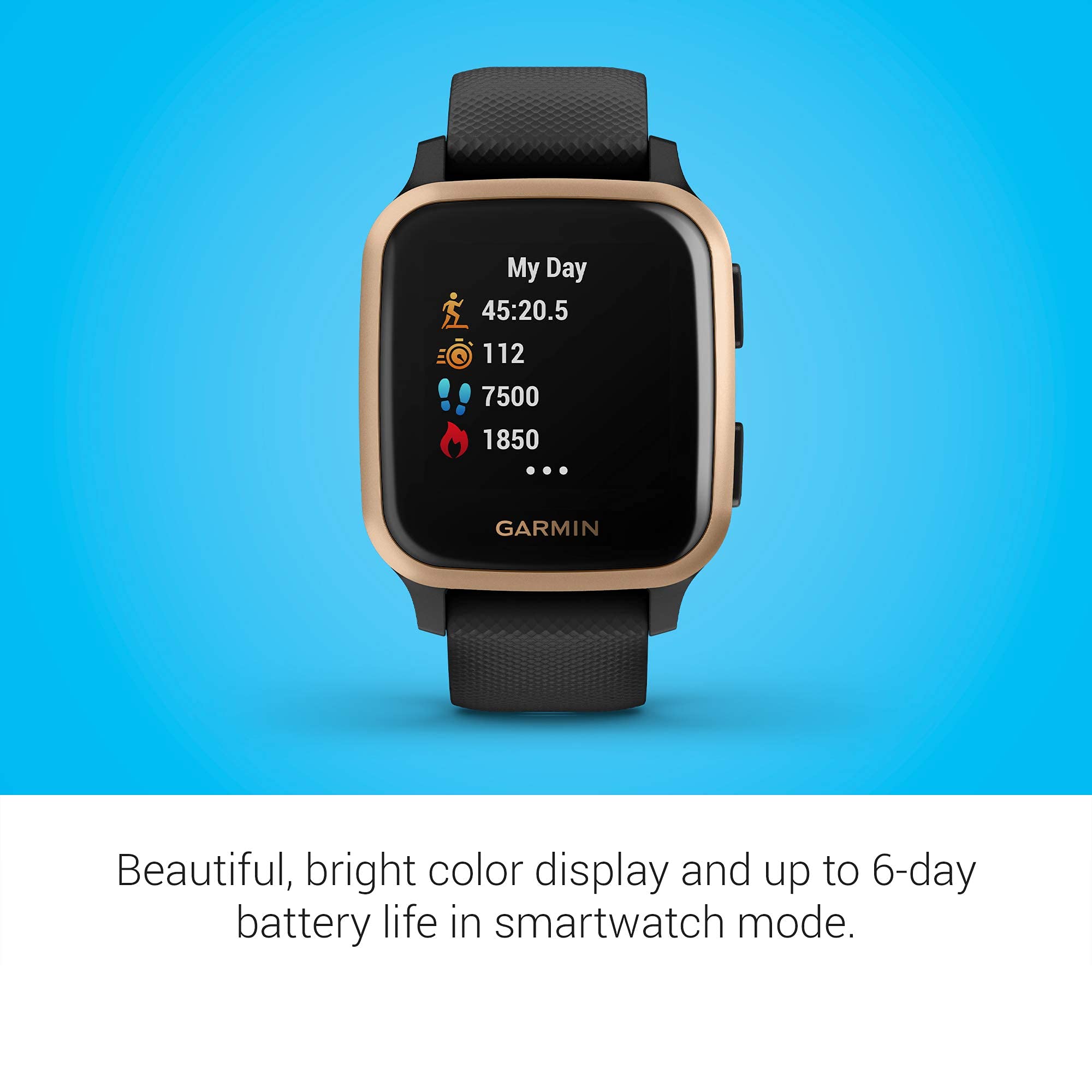 Garmin Venu Sq Music, GPS Smartwatch with Bright Touchscreen Display (Renewed)