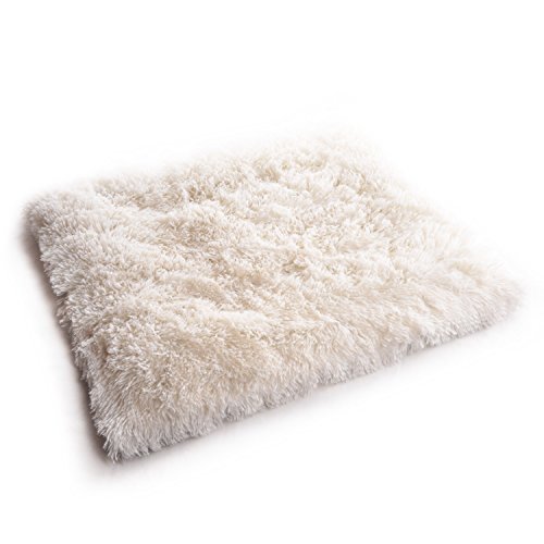4CLAWS Furry Pet Bed/Mat (Convertible) - White