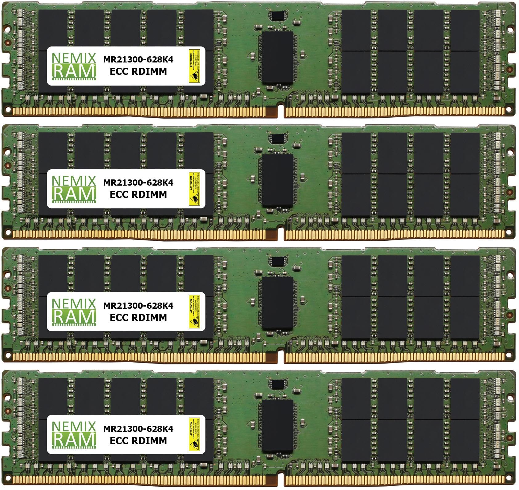 64GB (4x16GB) DDR4-2666MHz PC4-21300 ECC RDIMM 2Rx8 1.2V Registered Memory for Server/Workstation