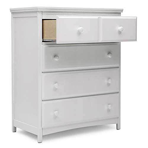 Delta Children Emerson 4 Drawer Chest, Greenguard Gold Certified, Bianca White