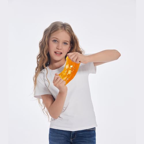 10 Pack Jelly Cube Crispy Crystal Transparent Slime Set,Themed Party Toy to Relieve Stress and Anxiety, for Girls and Boys,Including Party Gift