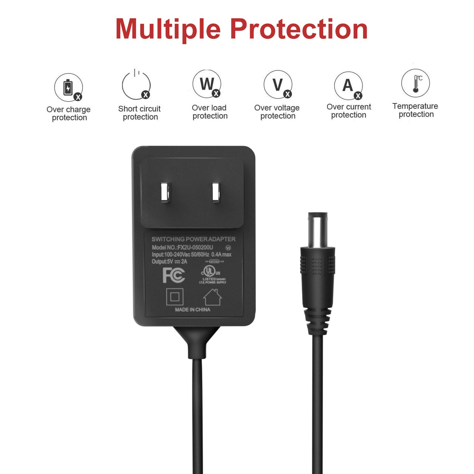 5V Baby Swing Replacement Power Cord Compatible with Swing, Simple Swing, Glider LX, Glider Elite, Glider Petite LX, Sweetpeace, Sweet Snuggle, DuetConnect LX, DuetSoothe AC Adapter (6.6FT)