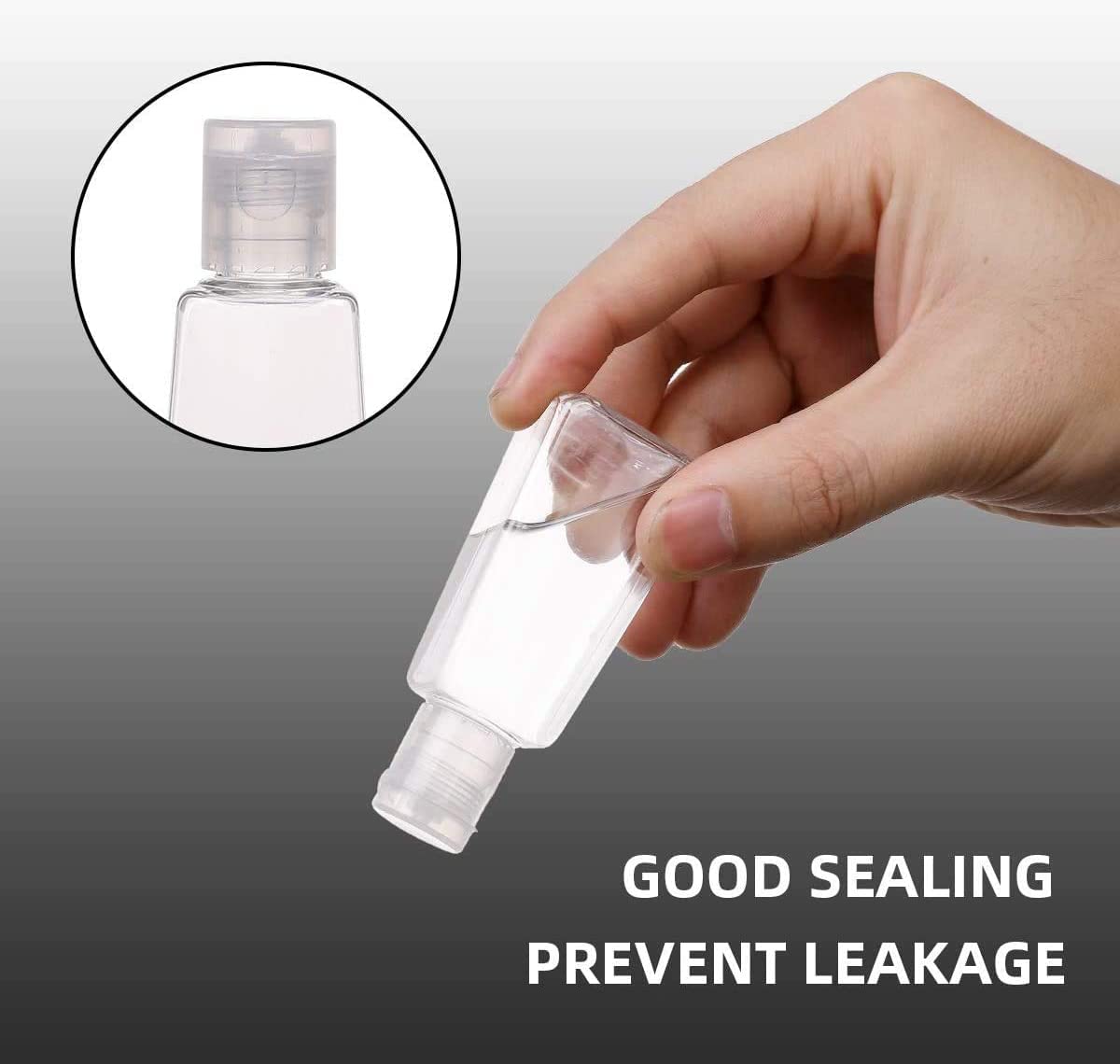 10 Pack Keychain Empty Squeeze Bottle With Holder,Travel Size 1 oz Leakproof Squeeze Bottles for kids and adult party favor (10Pack)