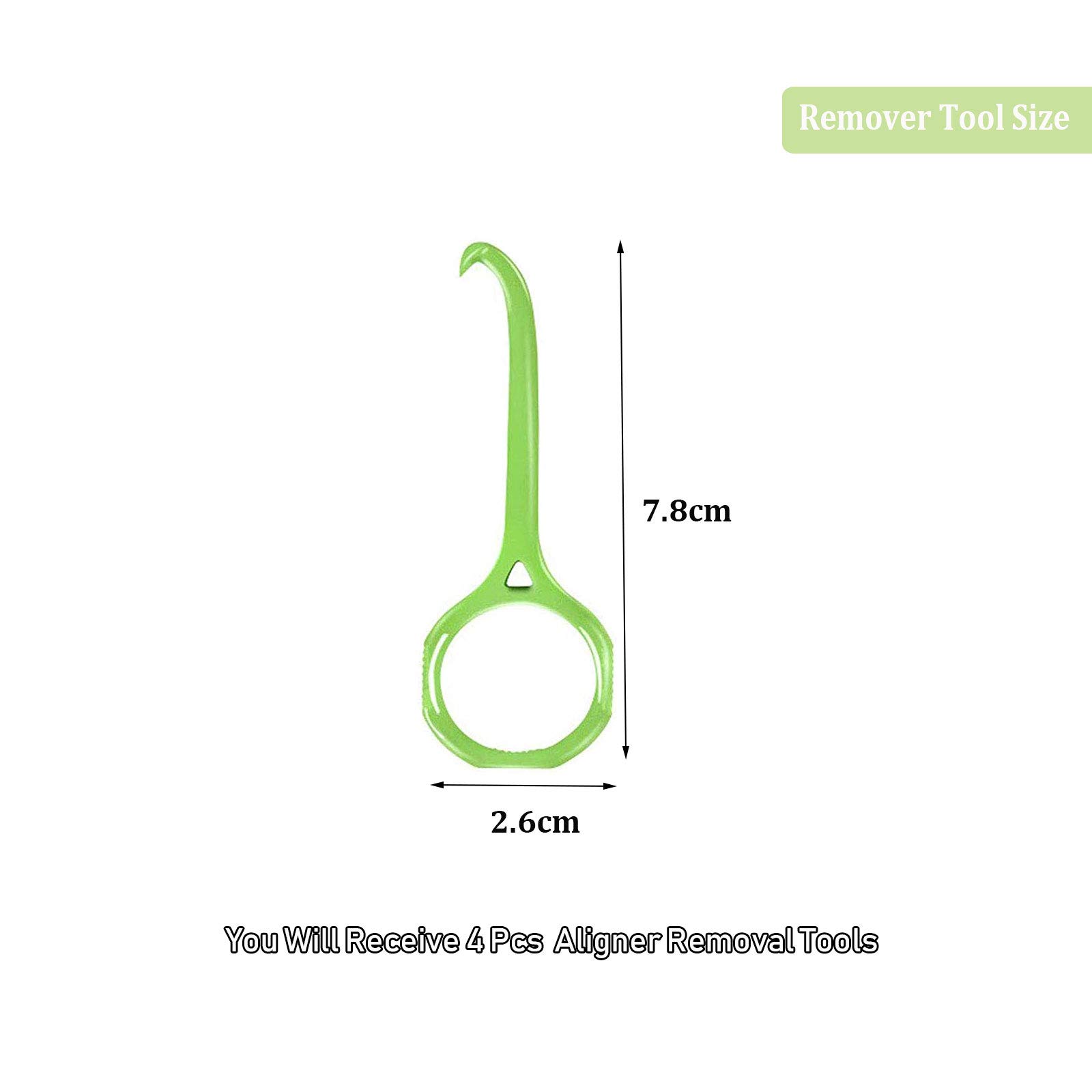 Aligner Remover Tool, HRASY 4 Pcs Clear Aligner Removal Tool for Invisible Removable Braces, Oral Care Disassembly Accessories - 4 Colors