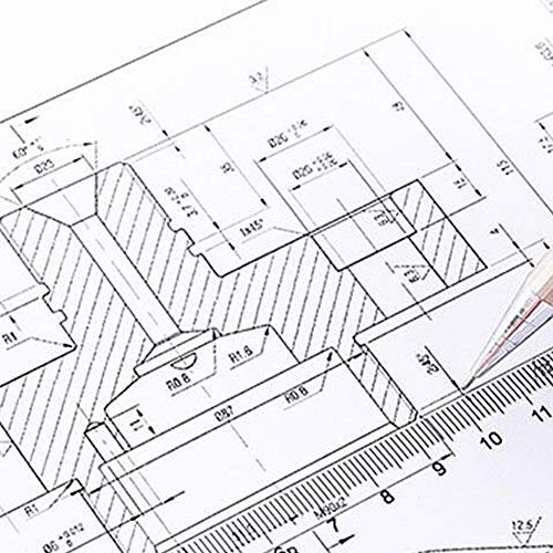 2 Pack Plastic Ruler Straight Ruler Clear See Through Measuring Acrylic Tool for Student School Office with Centimeters and Inches(6 Inch+12 Inch)