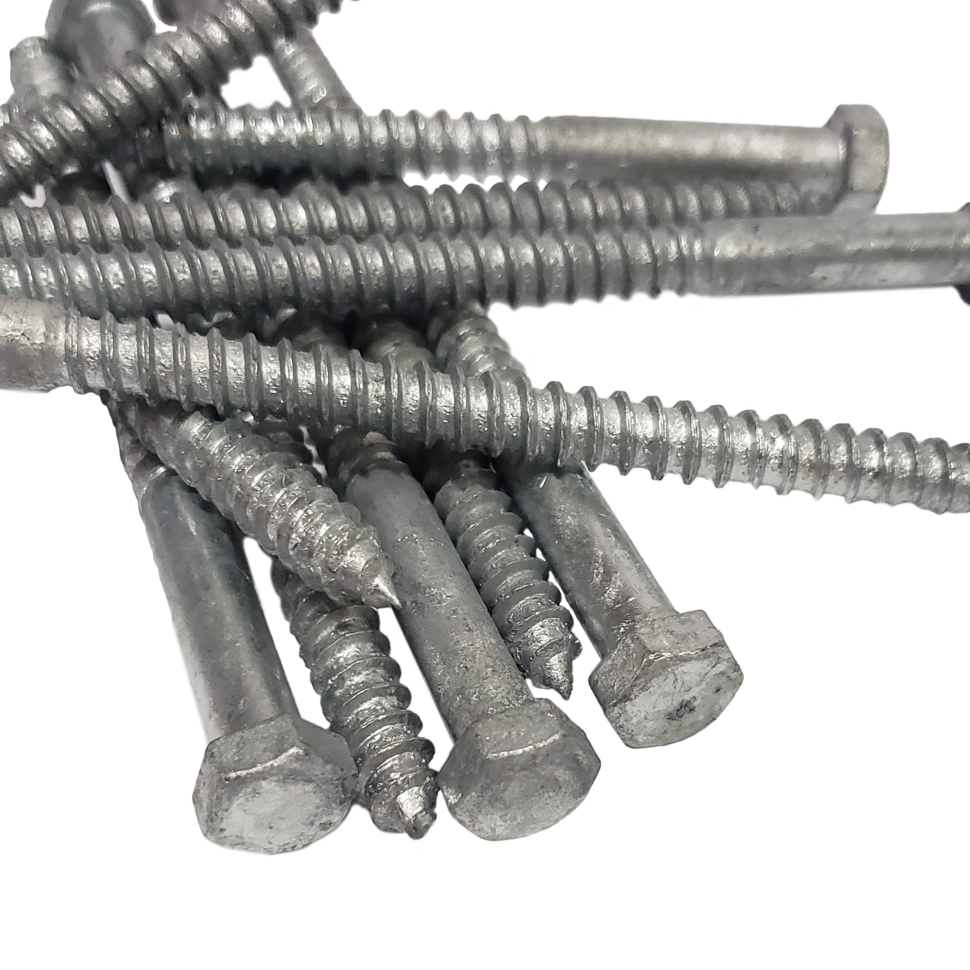 3/8" x 6" Lag Bolt Screws | Hex Head | Hot Dip Galvanized | 10pcs Box