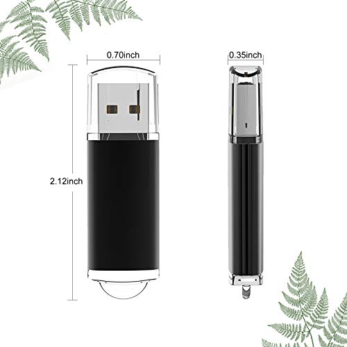 Alihelan 5pcs 16GB Flash Drives USB 2.0 Thumb Drive Bulk Memory Stick Jump Drive Pen Drive Zip Drive for Data Storage (5 Pack, Black/Blue/Green/Pink/Orange, 16 GB)