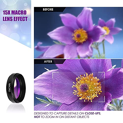 2 in 1 Camera Lens 0.45x Super Wide Angle&12.5X Macro Mobile Phone Lens Kit for Smartphones