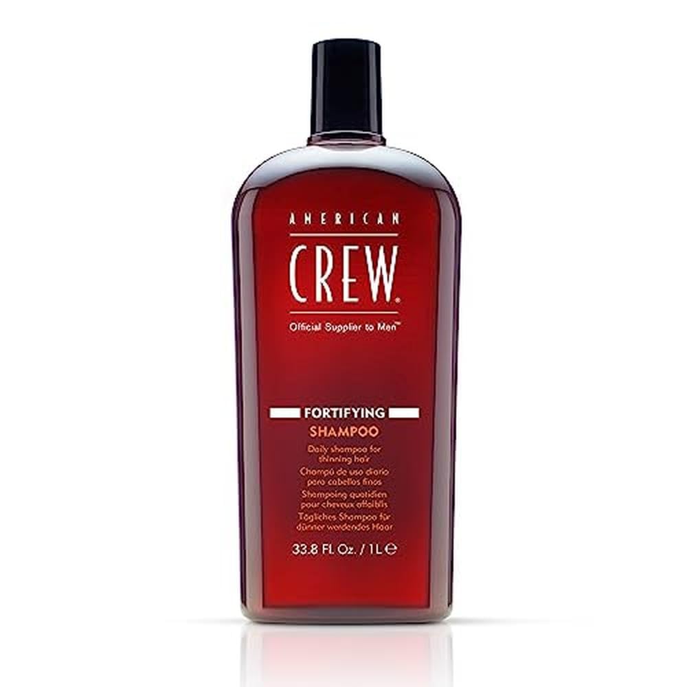 American Crew Men's Shampoo, Fortifying for Thinning Hair, Refreshes Scalp, 33.8 Fl Oz