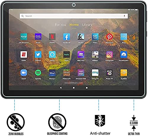 KONCOOL [2-Pack] All-new Fire HD 10 2021/Fire HD 10 Kids/Fire HD 10 Kids Pro/Fire HD 10 Plus Screen Protector,HD Anti-Scratch Anti-Fingerprint 9H Hardness Tempered Glass (10.1 Inch)，for 2021/2023 Released