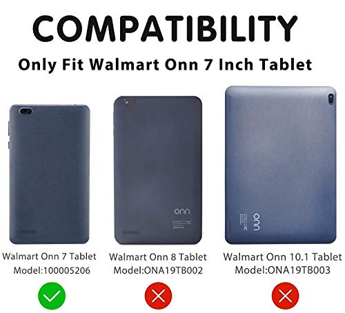 LTROP Onn 7 Inch Tablet Case, Surf Onn 7 Tablet Case, Shockproof Handle Stand Child Proof Case for Walmart Onn 7" Tablet Android 2020/2019 (Model: 100005206/100015685) - Blue
