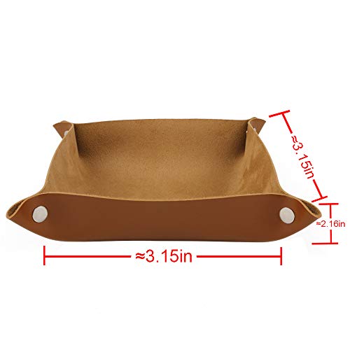 awofer Gifts for Husband&Wife, Custom Leather Valet Tray,Engraved Key Tray,Personalized Leather Catchall,Leather Desk Organizer, Gifts for Him,Her