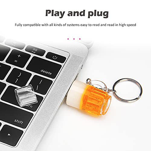 USB Flash Drive 32GB Cute Beer Mug Shaped USB Drive Thumb Drives USB 2.0 Memory Stick for External Data Storage