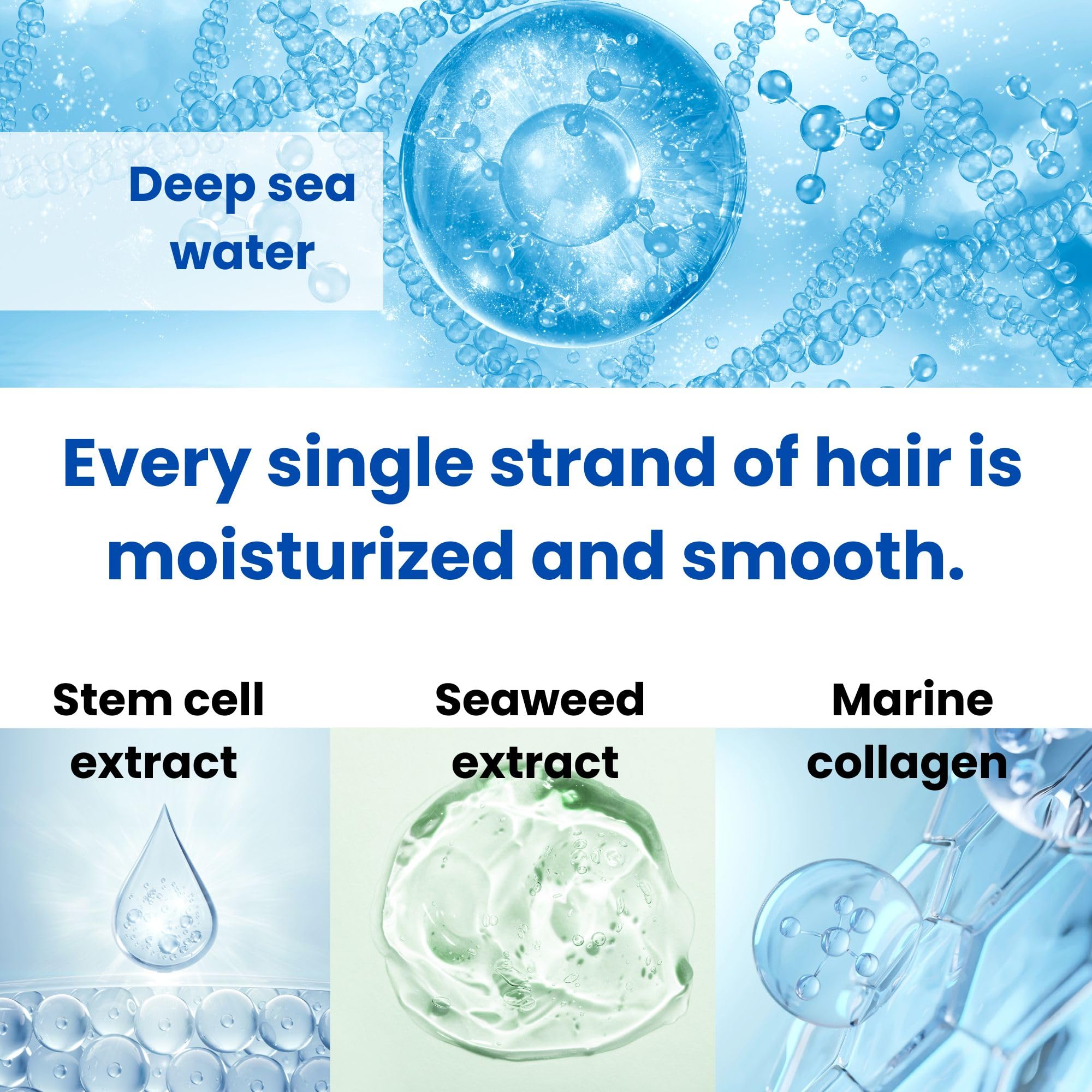 8 THE THALASSO Smooth Series: Normal to Oily Shampoo, Unique Thalasso Stem Cells with Deep Sea Water & Marine Collagen, Chemical-Free, Moisturizing & Smoothing, 475mL /16.06 fl oz