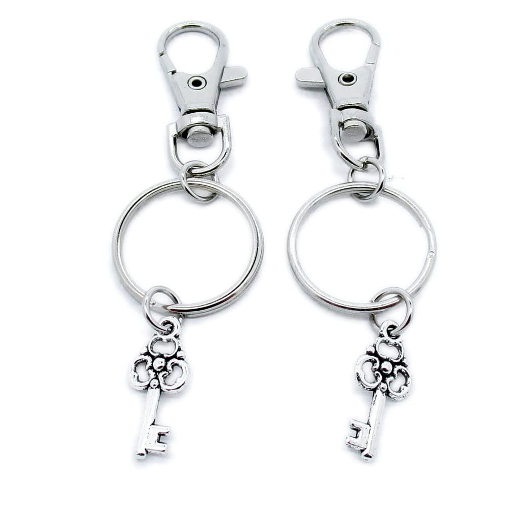100 Pieces Keychain Keyring Door Car Key Chain Ring Wholesale Supplier Clasps WL3T9Y Key of Love