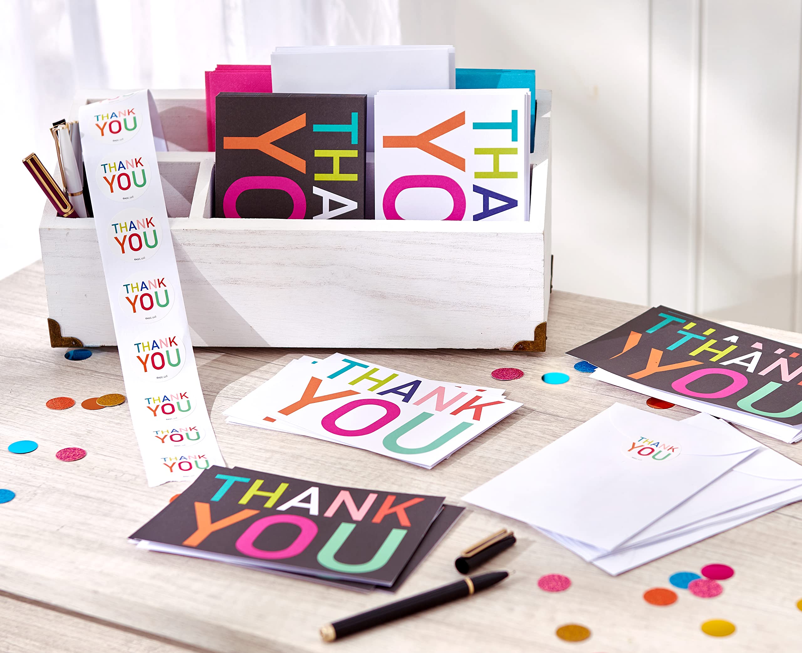 American Greetings Thank You Stickers or Seals, Multi-Colored Text (500-Count)