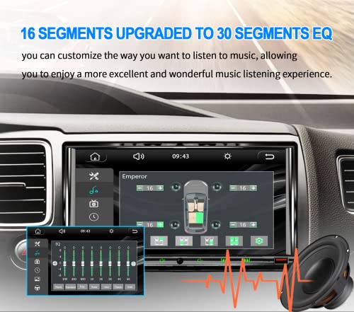 1280x720 HD Non-Glare Touch Screen Car Stereo with 30 Segment EQ,7 Inch Double Din Stereo for Apple Carplay & Android Auto with Bluetooth 5.2,Car Radio with Backup Camera, Mirror Link/SWC/FM/AM