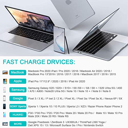 UDATON USB C to USB C Cable, USB C Cable, 60W Fast Charging Cable 2 Pack 6FT, Durable Long Nylon Braided Lightning Android Charger Cable Compatible with Samsung S21 S20, MacBook, iPad, Switch, Black