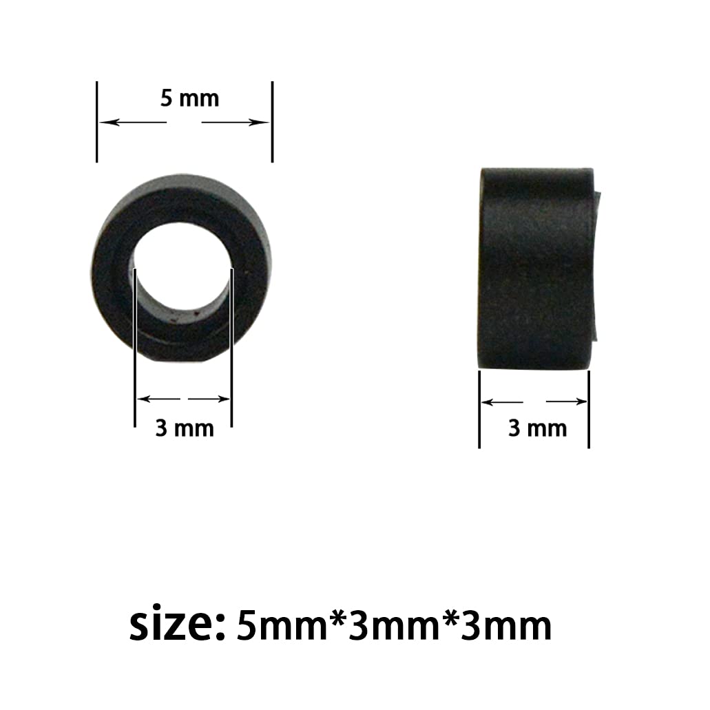 1000 Pcs Silicone Lined Micro Rings Links Beads 5mm Lined Beads for Hair Extensions Tool (Black+Dark Brown+Brown+Dark Blonde+Blonde)
