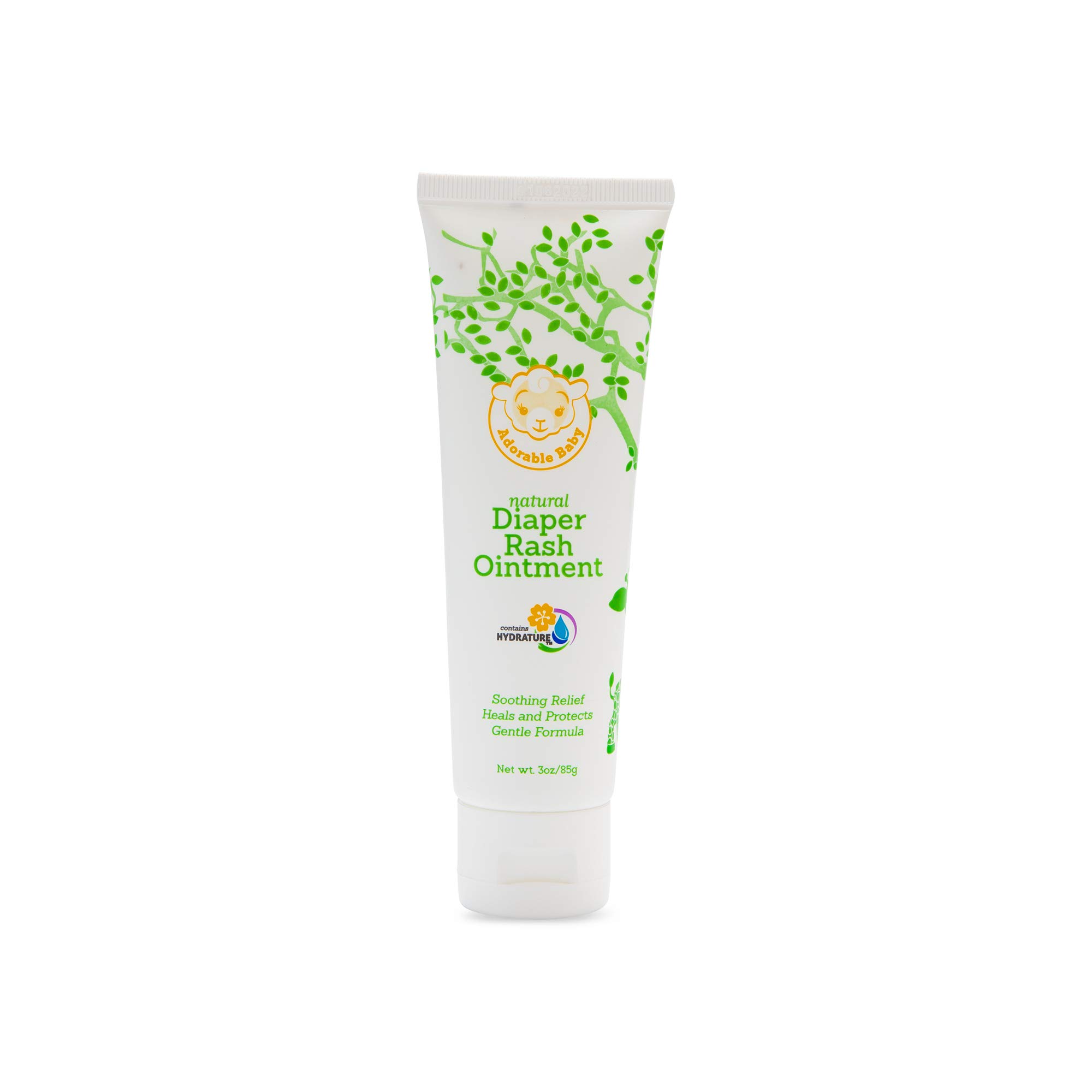 Adorable Baby Natural Diaper Rash Ointment, EWG Verified⢠for Safety, Contains Hydrature⢠for Added Moisturization, 3 oz.