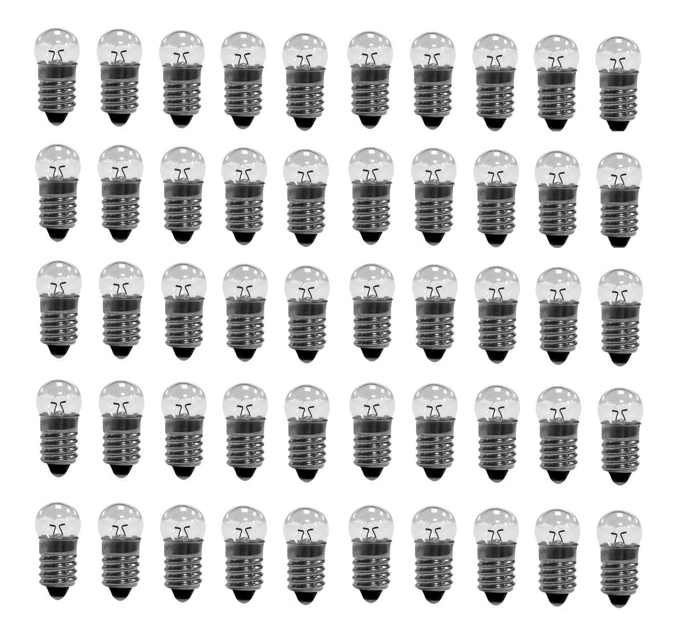 10pcs E10 Mini Light Bulbs 0.3A Physical Electrical Experiment Screw Base Indicator Light Incandescent Bulb Old-Fashioned Flashlight Lamp (2.5V 0.3A)