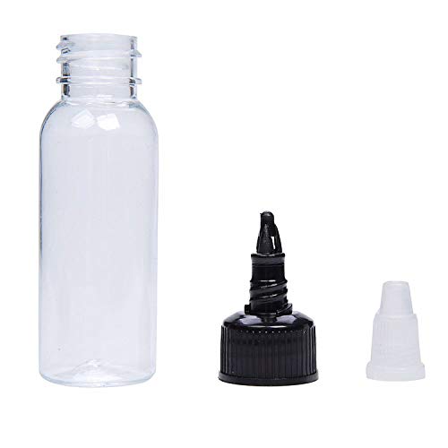 30ml Empty Tattoo Ink Bottles,30pcs 1oz Tattoo Twist Cap Plastic Clear Transparent Tattoo Pigment Container Tattoo Accessories Twist Top Bottle 1oz,30ml Tattoo Squeeze Bottles(30ML 30PCS)