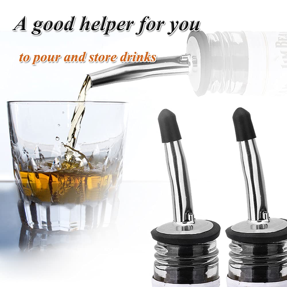 100 Pcs Pourers Dust Covers,liquor spout covers, Dispenser Spout Dust Rubber Caps for Olive Oil Liquor Bottles, Black (Black)