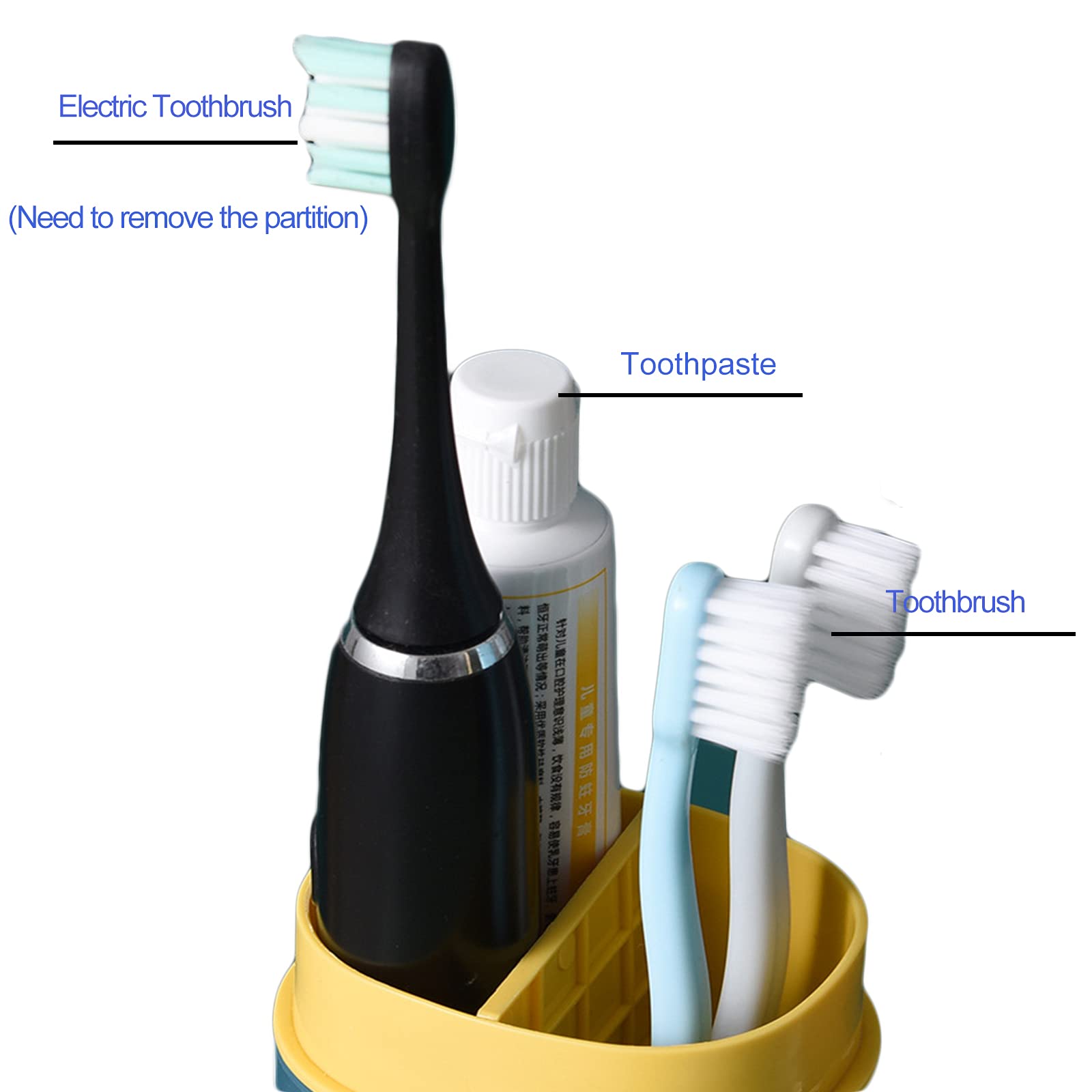 Detachable Travel Toothbrush Holder, Portable Toothbrush Case 3 in 1 Toothpaste Travel Case Holder Plastic Toothbrush Container Toothbrush Storage Box for Travel,Business,Camping, Daily Uses (Green)