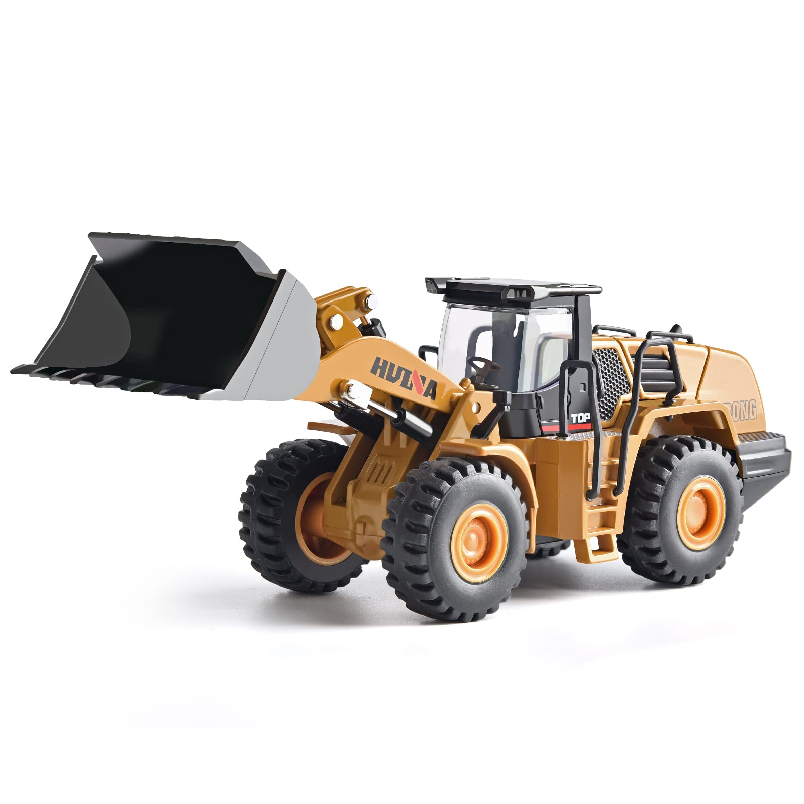 1/60 Scale Mini Metal Front Loader Toy, Diecast Construction Equipment Small Bulldozer Toy for Boys Kids