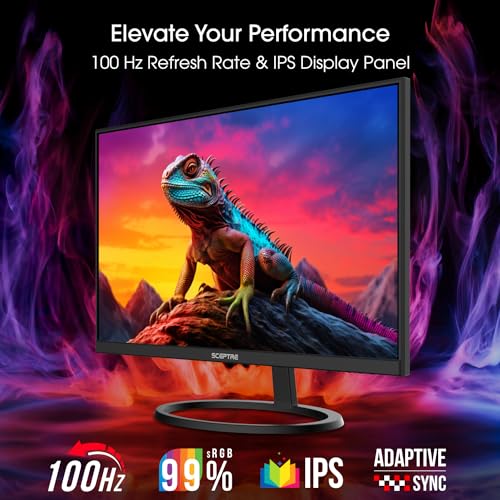 Sceptre 27" IPS 2K Monitor QHD 2560 x 1440 75Hz Edgeless DisplayPort HDMI Build-in Speakers Machine Black