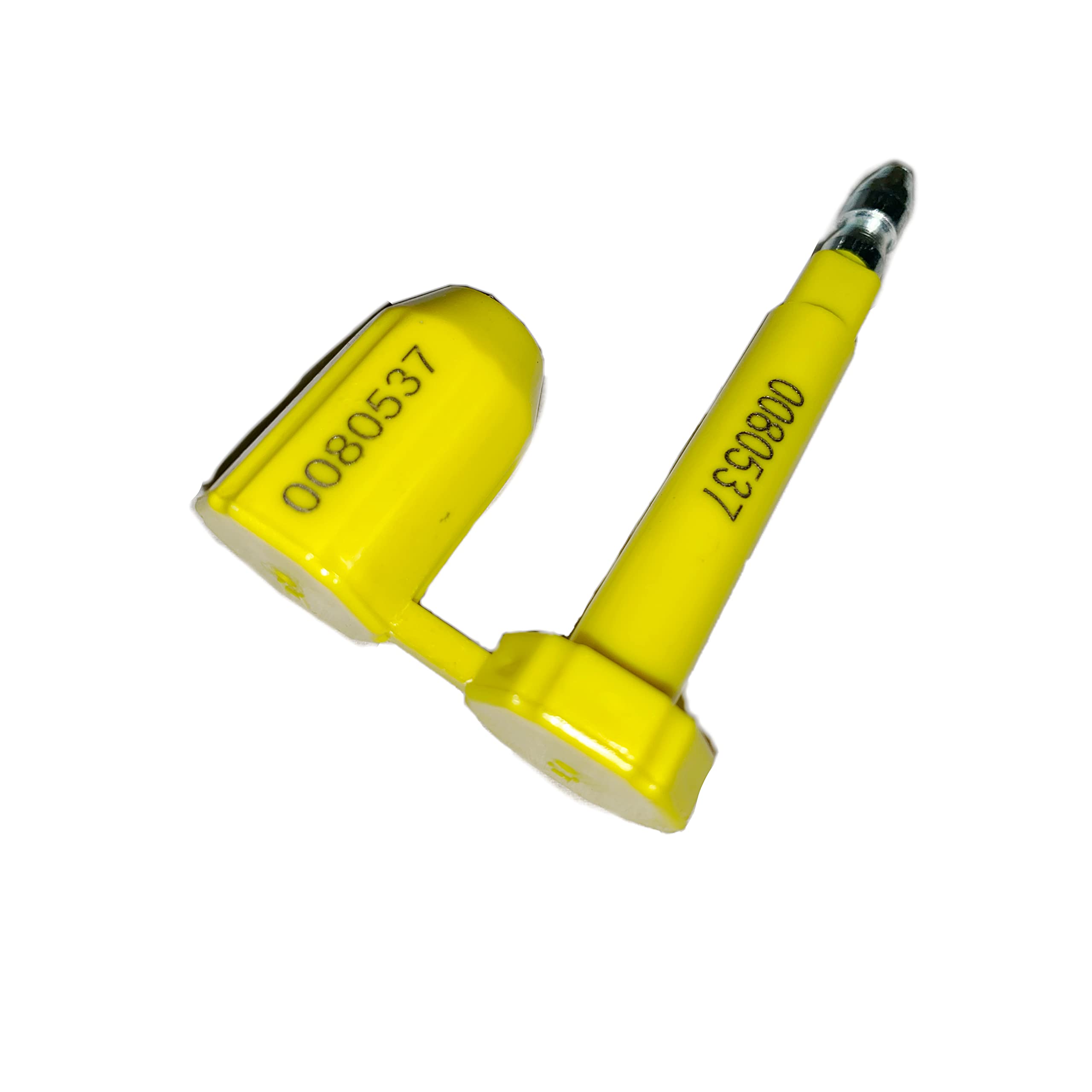 ZWY Yellow Hexagonal Bolt Seal, 250PCS, Metal, Anti-Spin, High Security, C-TPAT / ISO 17712:2013 Compliant, Cargo Container & Truck Trailer Seal