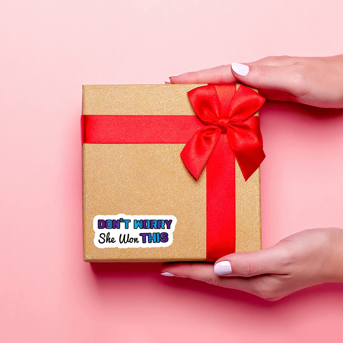 Littlefa 1.5” Don’t Worry She Won This with Rainbow Letter Design Stickers,Thank You Stickers,Small Business Stickers, Envelopes Stickers, Gift Bags Packaging 500 PCS