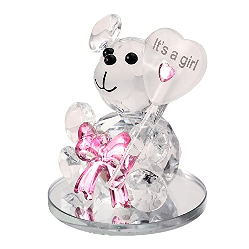 8pcs Crystal Baby Shower Decorations, Baby Shower Souvenir Collection - It's a Girl Baby Shower Decorations Kit, Return Favors Gift for Guests, Girls Kids Birthday Shower Party Supplies (It's a Girl)