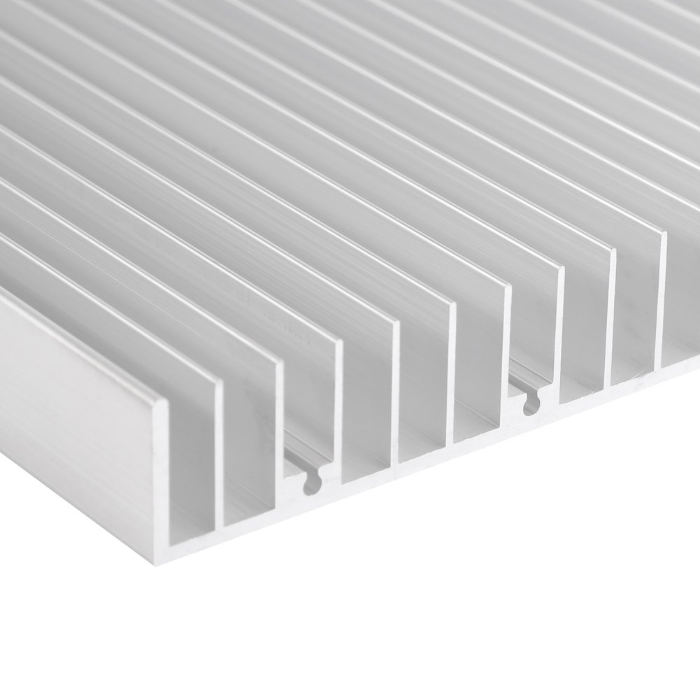 Aluminum Large Heatsink, 11.8"X5.51"X0.79" Heat Sink Radiator Circuit Board Cooling Cooler 19 Fins Heat Sinks for High Power LED Light