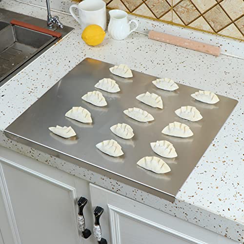 Cutting Boards, zrrcyy, Extra Large Stainless Steel Chopping Board, Baking Board, Heavy Cutting Board For Kitchen,Pastry Board For Meat,Vegetables, Bread, Cutting Mats ( Size : 50X40cm )
