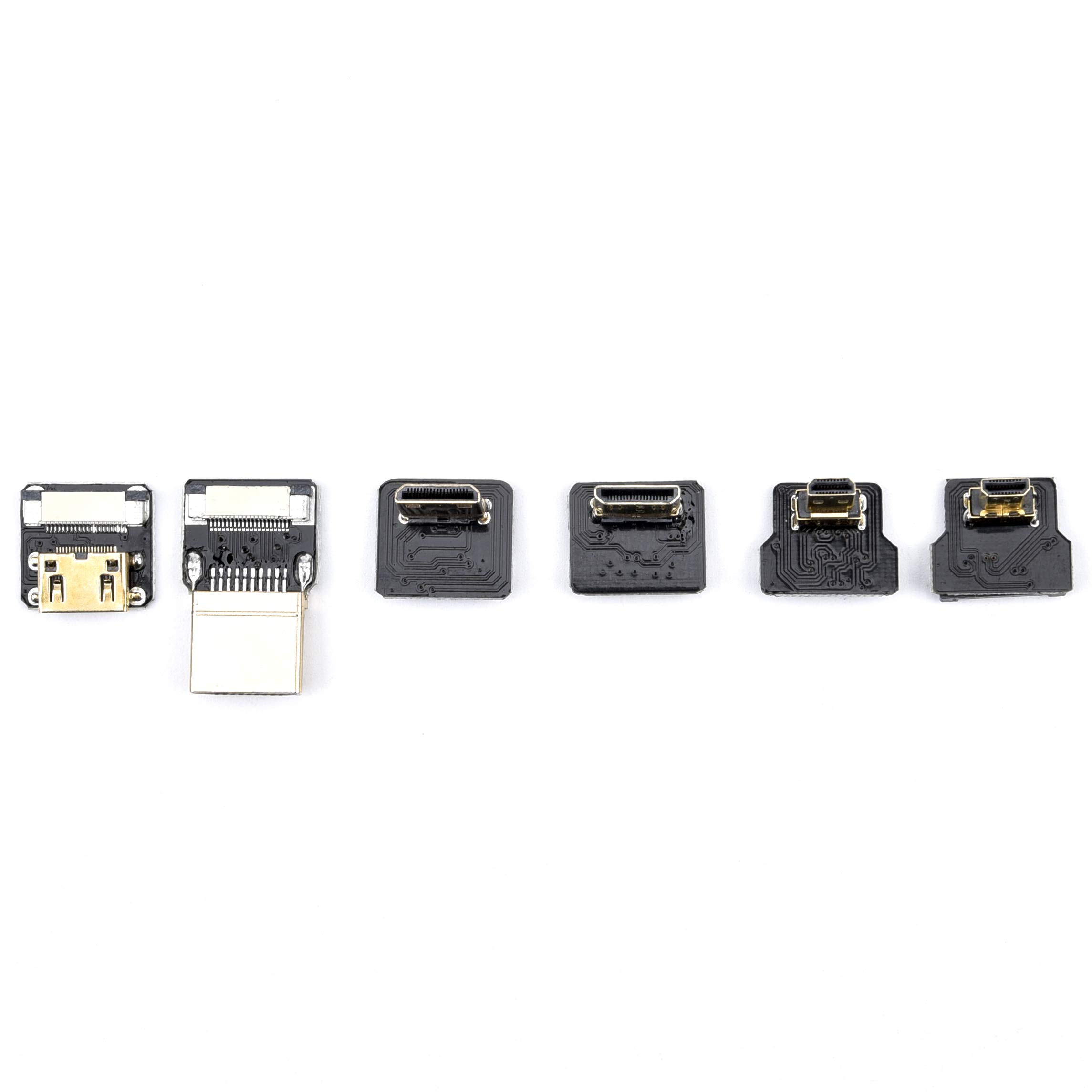 FPVKing FPV for HDMI-compatible Flat Ribbon Cable with Standard, Mini and Micro Connectors Bundle Set for Multicopter Aerial Photography