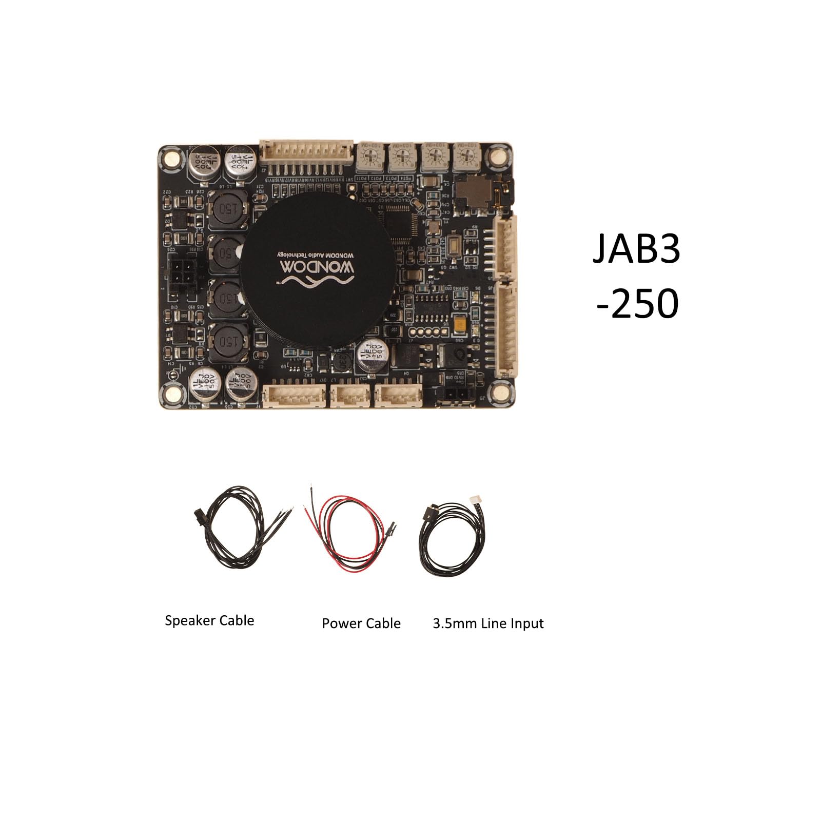 2 X 50W Audio Amplifier Board with ADAU1701 DSP Integrated DC10-26V Stereo Class D Amp Board Dual Channels 2 Channels 2.1 4.0 System Amplifier Module for DIY Home Theater Store Speakers JAB3-250