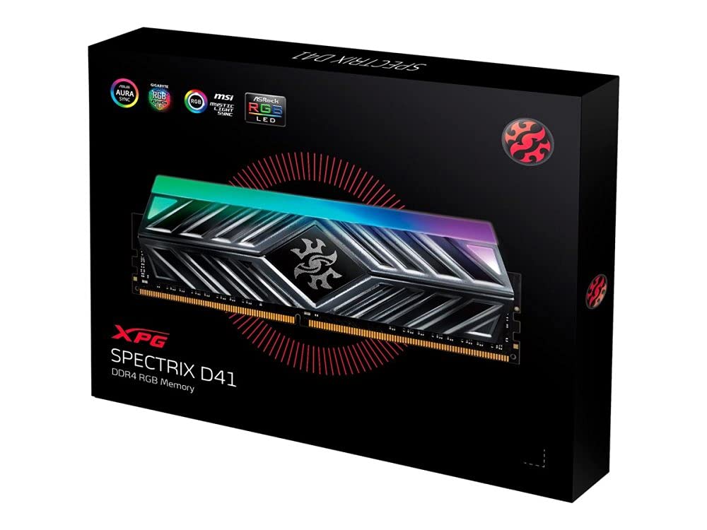 ADATA XPG SPECTRIX D41 - DDR4 - Kit - 16 GB: 2 x 8 GB - DIMM 288-PIN - 3600 MHz / PC4-28800 - ungepuffert