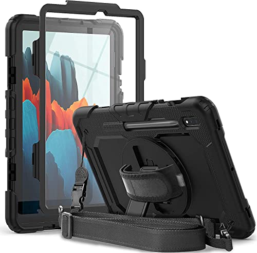 Herize Case Compatible with A9+ Plus 11 Inch with Screen Protector | Heavy Duty Shockproof Rugged Silcone Protective Cover W/Stand Shoulder Strap
