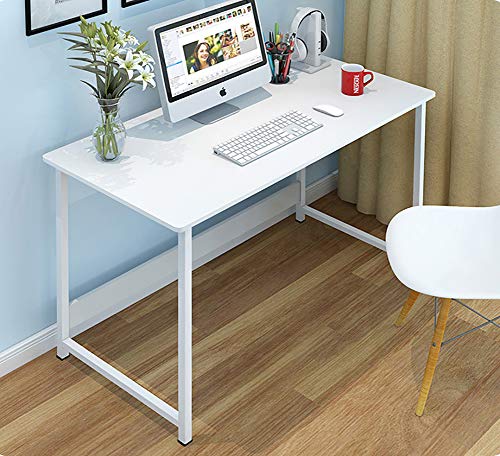 TOPYL 39inch Computer Desk with Bookshelf,Modern Sturdy Writing Desk - Family Workstation with 2 Tier Shelves,Simple Style Desk for Home Office