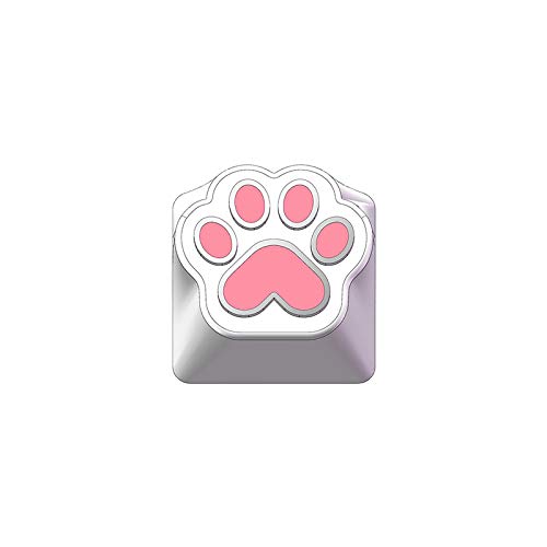 Blue Hat All Gaming Keycaps DIY Metal Keycap Stereo Embossed Personality Keycap for Cherry Switches Mechanical Keyboards (Cat paw)