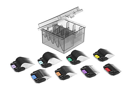 Shernbao Professional Animal Stainless Steel Clip Attachment Guide Comb Set for A5 style Detachable Blade Pet, Dog, Cat, and Horse Clippers (ONLY Snap on Size # 10/15/30,Not compatible with 5-in-1 blades)