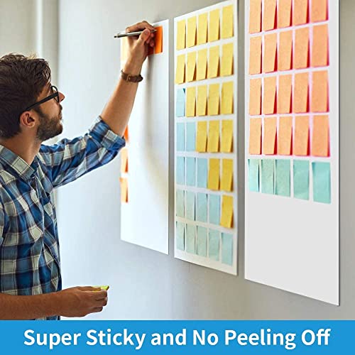 AFMAT Sticky Easel Pad, UPGRADED Chart Paper for Teachers, Large Self Stick Flip Chart Easel Paper, 25 x 30 Inches, 30 Sheets/Pad Chart Paper, 6 Pads