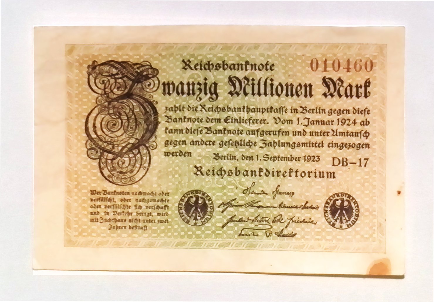 1923 Germany Hyper Inflation Full set of Authentic notes 1 to 100 Million Mark Banknotes (Build Your Own Collection)