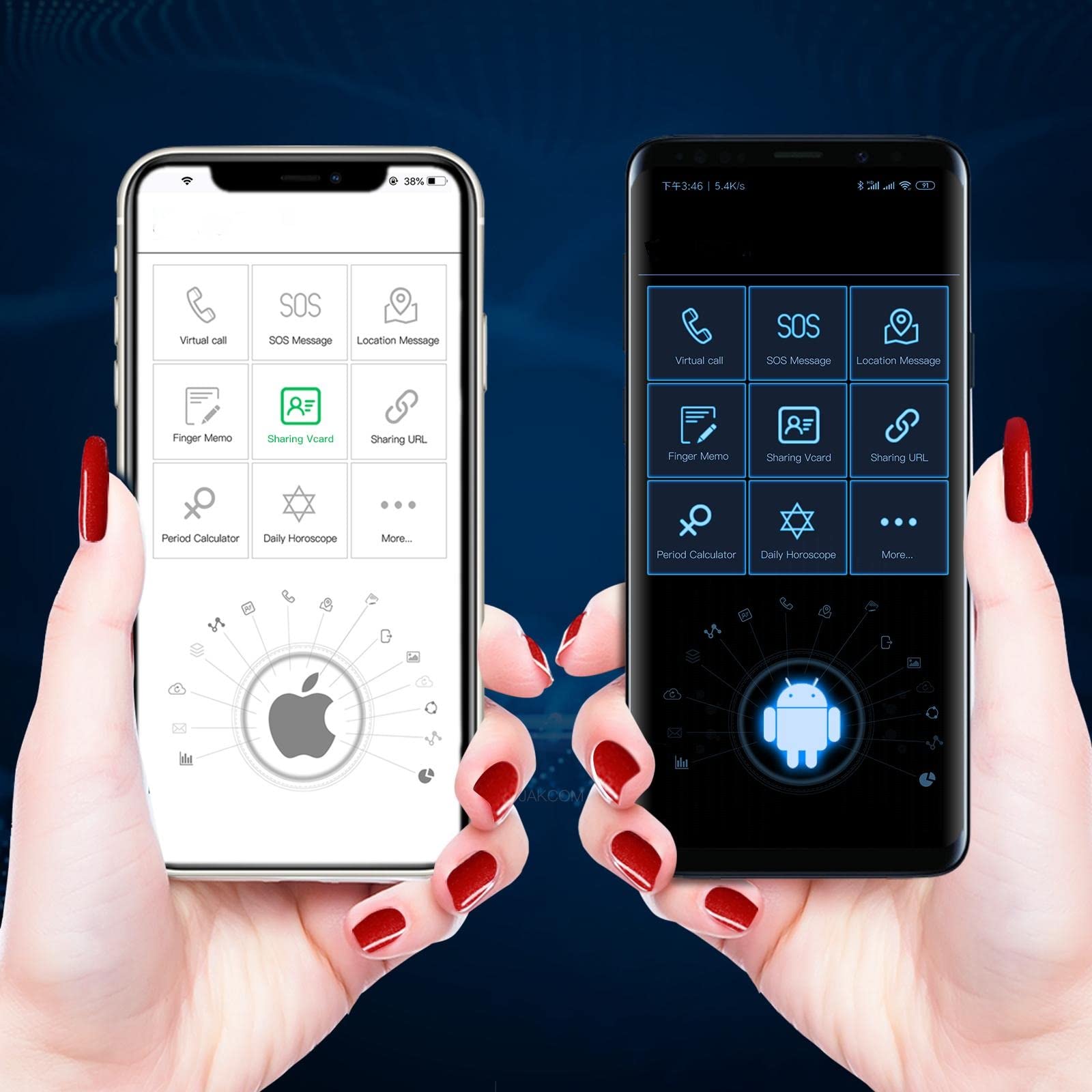 ZYZM N3 Smart Nail Art Chip Electronic Tactile NFC Sensor Internet of Things Nail Chip Wireless Sensor Virtual Call Compatible with Android, iOS Platform Smart Phone Sports Bracelet Watch