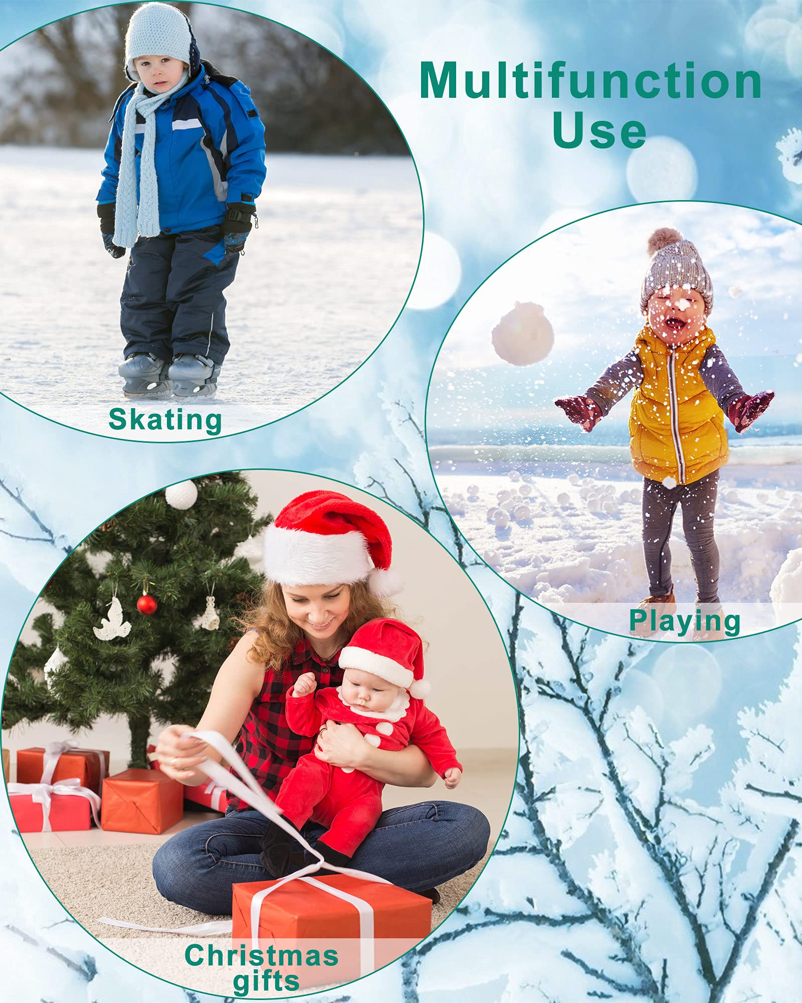 SATINIOR 6 Pieces Winter Boys Hat Dinosaur Warm Mittens Set Pompom Baby Knitted Hat Scarf Gloves Earflap Beanie (Stylish Color)