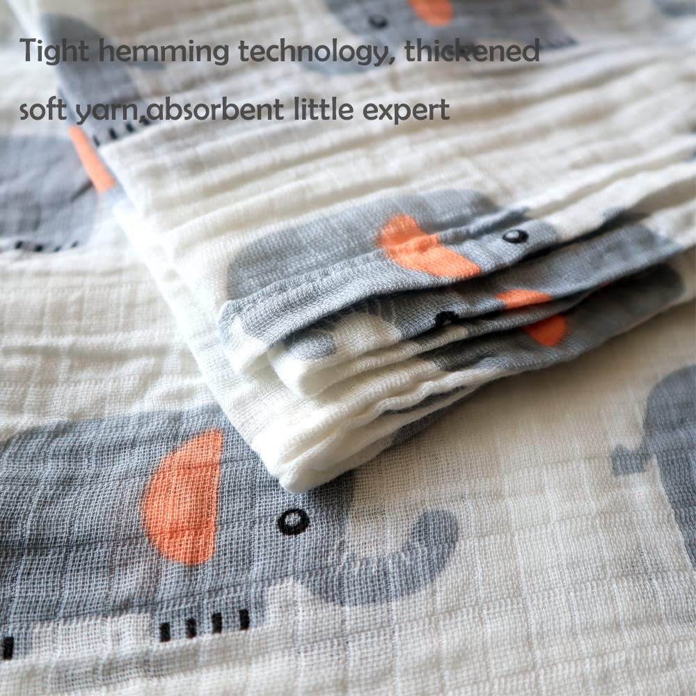 Baby Swaddle Blanket Unisex Swaddle Wrap Soft Muslin Swaddle Blankets Neutral Receiving Blanket for Boys and Girls, Large 47 x 47 inches(Lion)