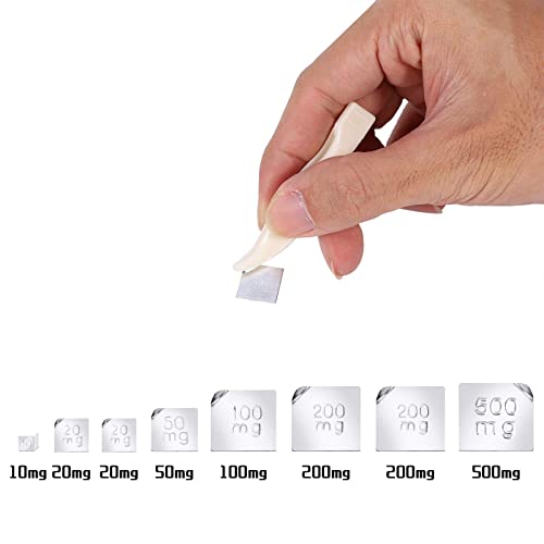 Scale Balance Calibration Weights, 10mg-100g Gram Precision Steel Scale Calibration Weight Kit with Case & Tweezers for Digital Scale Balance, Jewellery Scale, Lab Educational Science