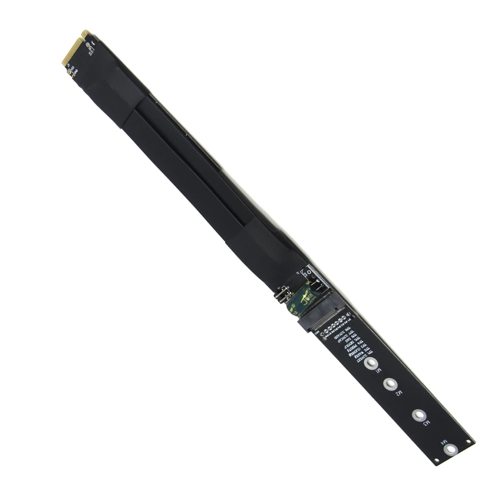 10Gtek M.2 NVMe SSD Extension Cable M.2NVMe SSD Solid State Drive Extension Cable Supports PCI-E 3.0 x4 Full Speed, 280mm